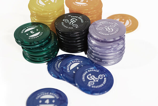 Poker chips & tokens with your logo | Royal-Events